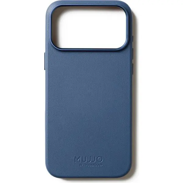 MUJJO Full Leather Case For Iphone 17 Pro Max - Monaco Blue