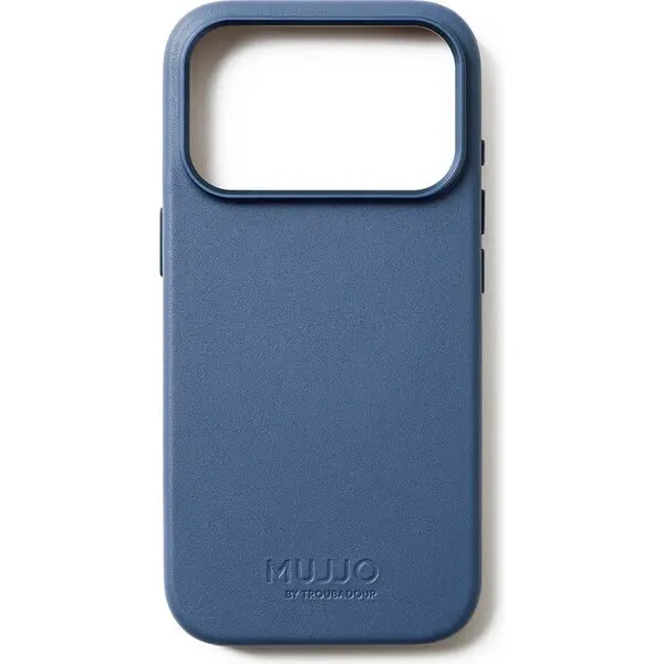 MUJJO Full Leather Case For Iphone 17 Pro - Monaco Blue