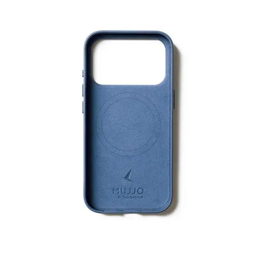 MUJJO Full Leather Case For Iphone 17 Pro - Monaco Blue