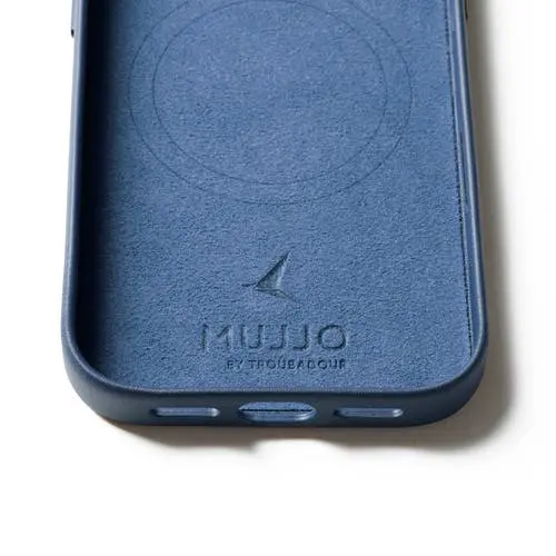 MUJJO Full Leather Case For Iphone 17 Pro - Monaco Blue