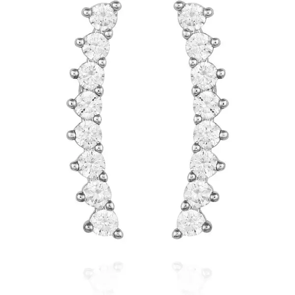 Vince Camuto Ear Climber Earrings - Silver Tone