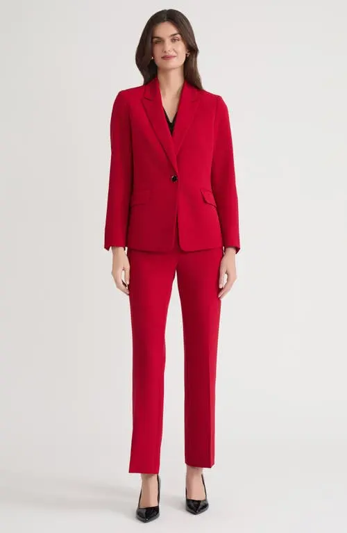KASPER One-button Blazer - Fire Red