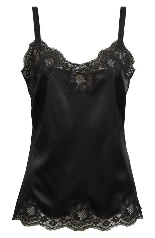 Dolce & Gabbana Satin & Lace Camisole - Nero