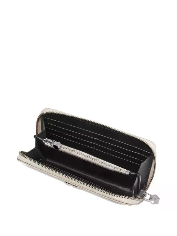 Philipp Plein Crocodile-effect Zip-around Wallet - Neutrals
