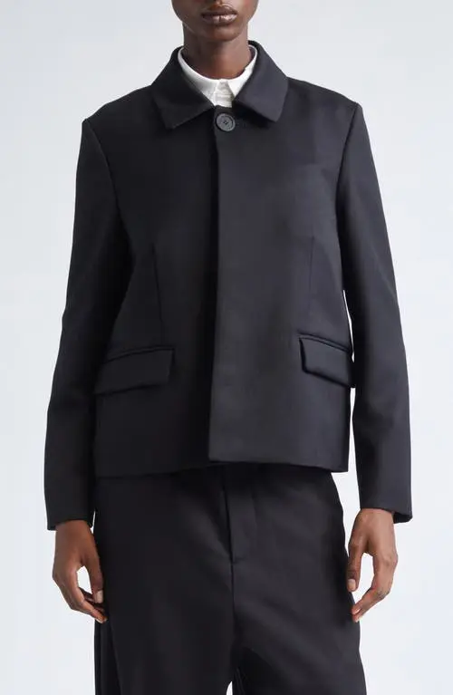 Balenciaga Boxy Cropped Wool Jacket