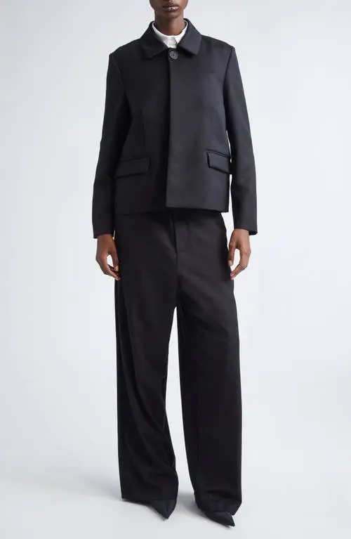 Balenciaga Boxy Cropped Wool Jacket