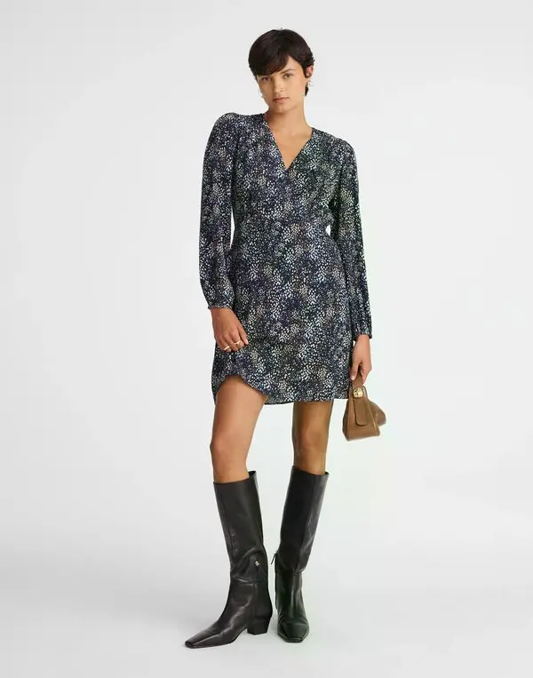Women's Faux-Wrap Midi Dress in Floral - Size 14 | Madewell