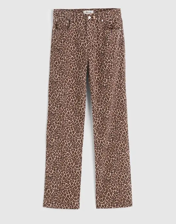 Madewell The Longline Straight Leopard-print Jeans