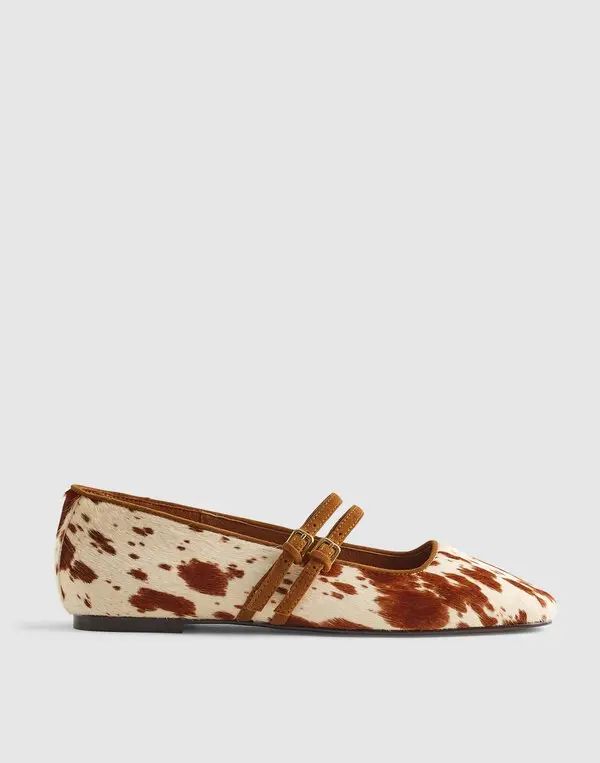 Madewell Greta Haircalf Ballet Flats - Russet Multi