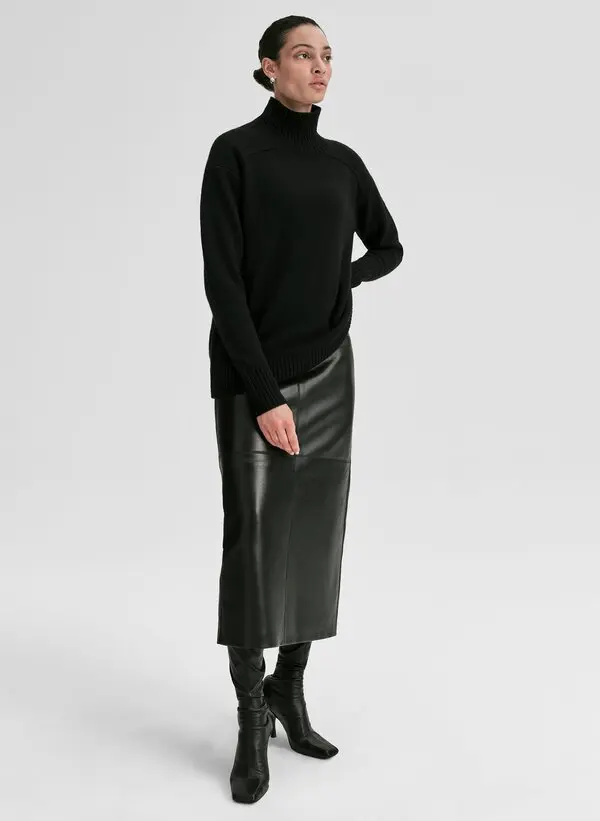 A.L.C. Archie Cashmere Turtleneck Sweater - Black