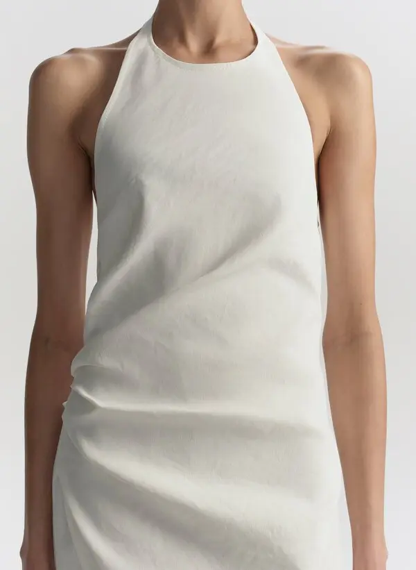 A.L.C. Sylvie Halter Midi Dress - White | Editorialist