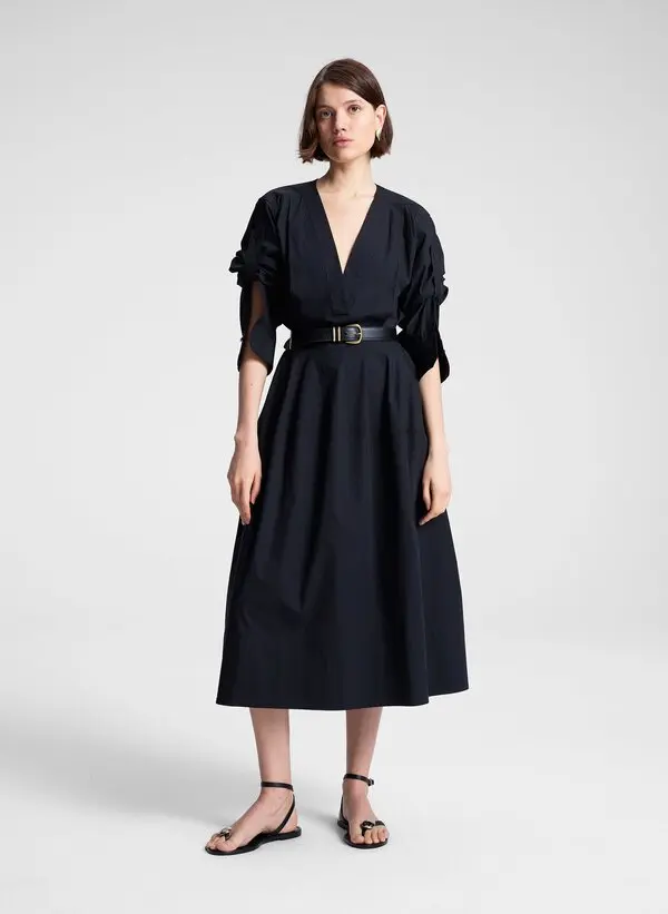 A.L.C. Jordan Stretch Cotton Midi Shirtdress