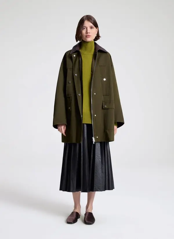A.L.C. Theo Oil Cloth Jacket - Military