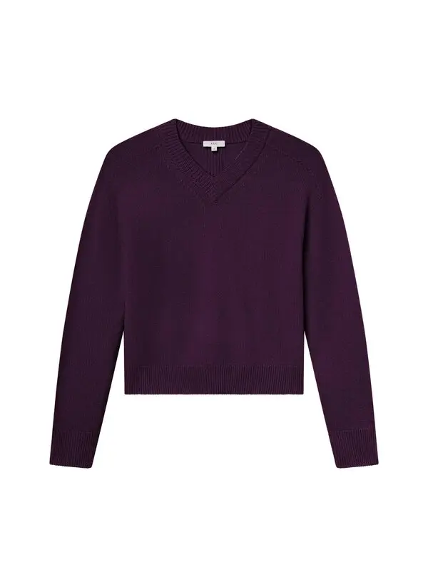 A.L.C. Calven Cashmere V-neck Sweater - Deep Plum