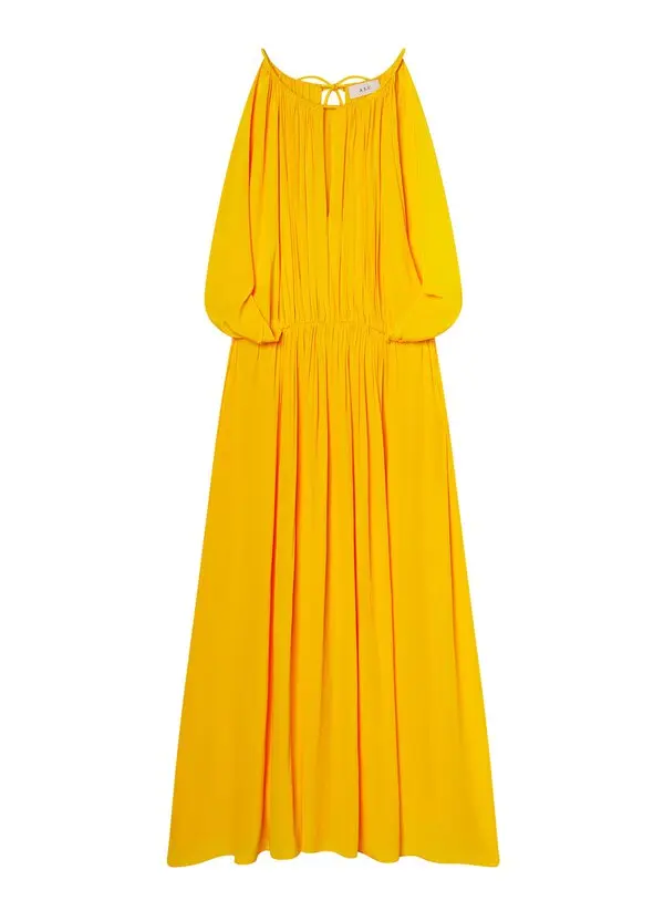 A.L.C. Meredith Halter Midi Dress In Mango - 70% Off | Editorialist