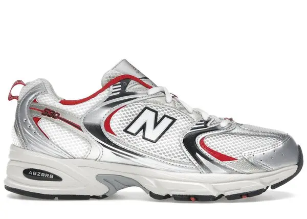 NEW BALANCE 530 Athletic Sneakers - White/grey/red