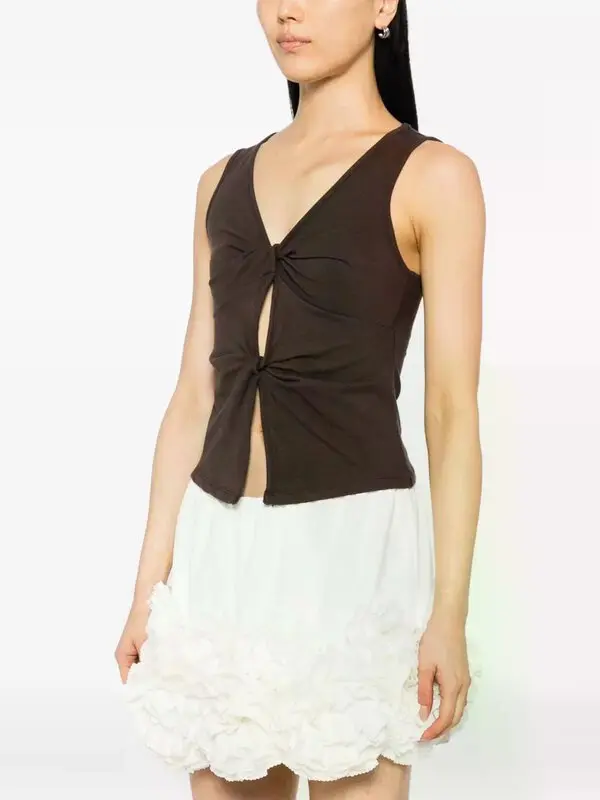 REFORMATION Tefi Vest Top - Brown