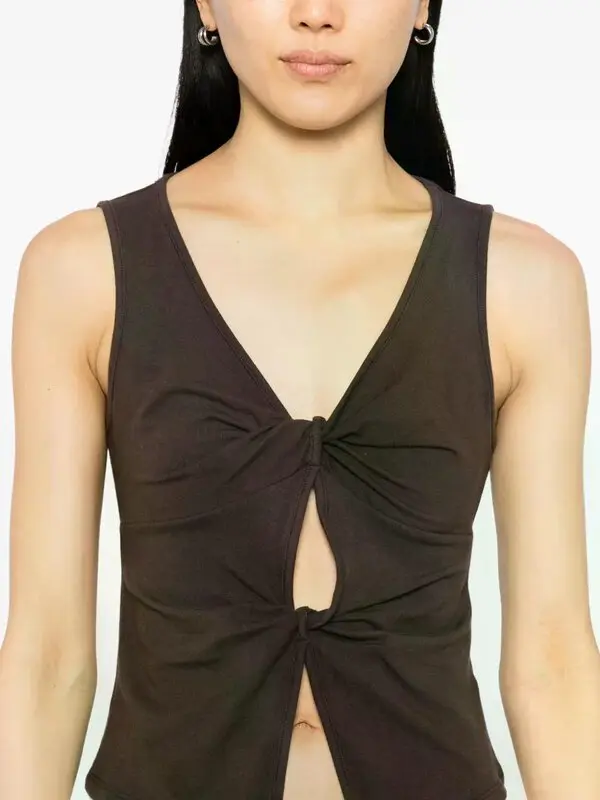 REFORMATION Tefi Vest Top - Brown