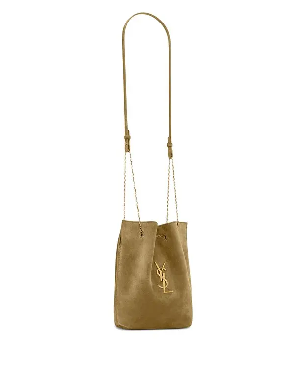 Saint Laurent Pochon Bucket Bag - Barley Green