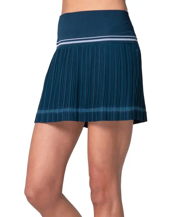 Lucky In Love Motion Pleated Skirt - Blue