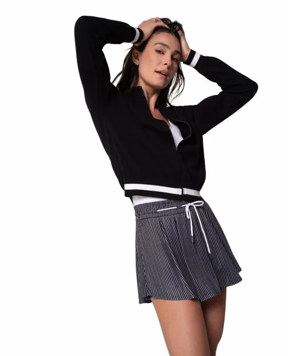 Lucky In Love High Waist Pinstripe Skirt