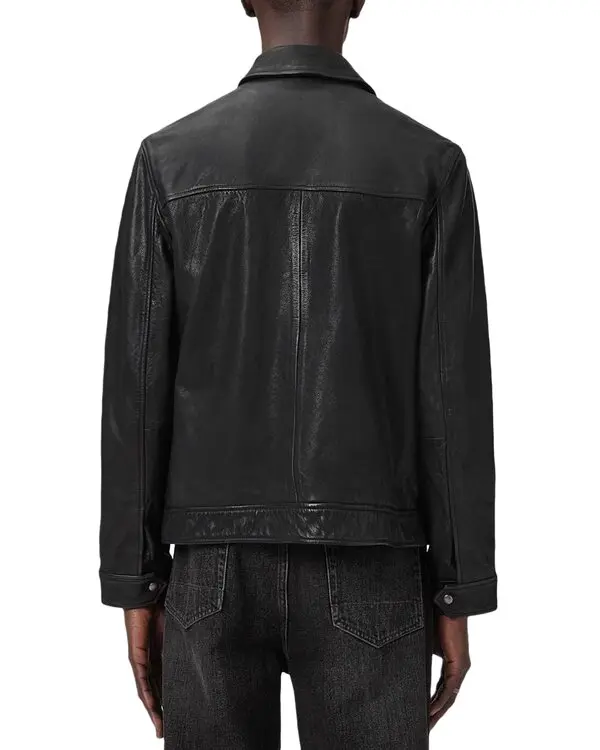 ALLSAINTS Nates Leather Jacket - Black
