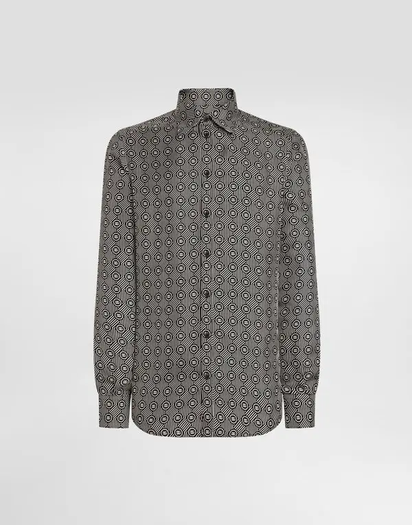 Dolce & Gabbana Ed Silk Twill Martini Shirt - Print