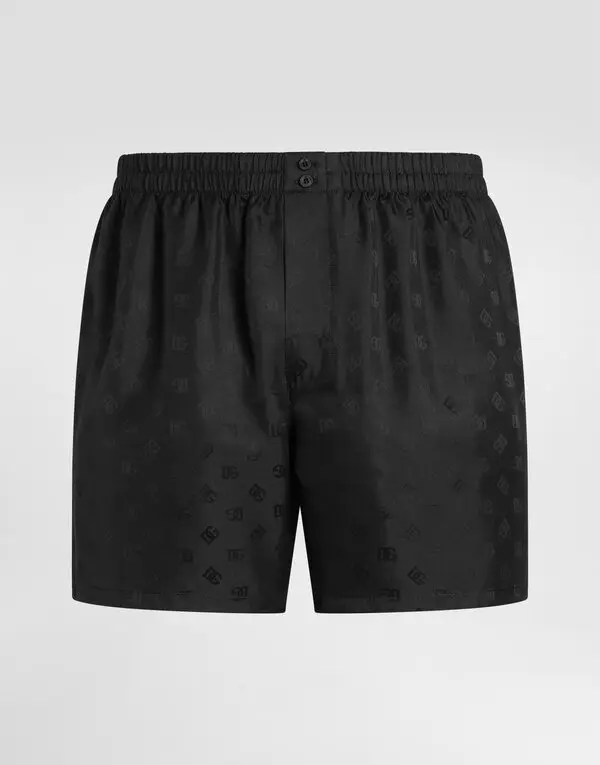 Dolce & Gabbana Logo Jacquard Boxer - Black
