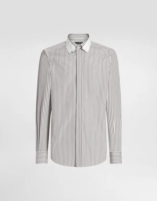 Dolce & Gabbana Striped Poplin Martini Shirt - Multicolor