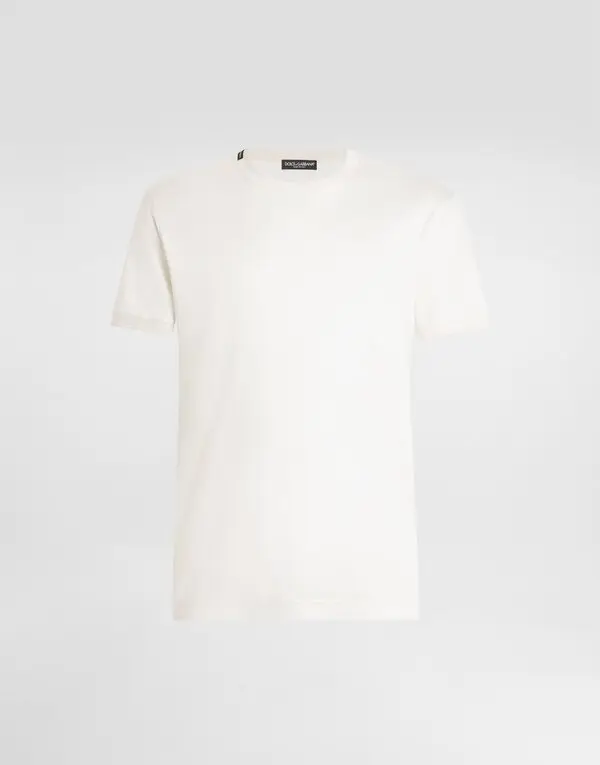 Dolce & Gabbana Short-sleeved Silk T-shirt - White