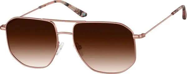 Zenni Vintage Aviator Sunglasses - Rose Gold