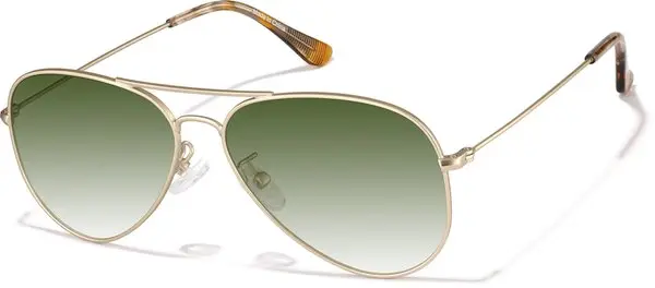 Zenni Retro Aviator Full Rim Sunglasses - Gold
