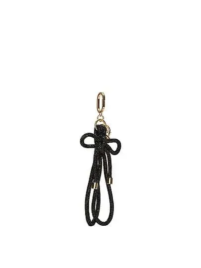 Victoria's Secret Knotted Shine Wristlet Strap Keychain - Black