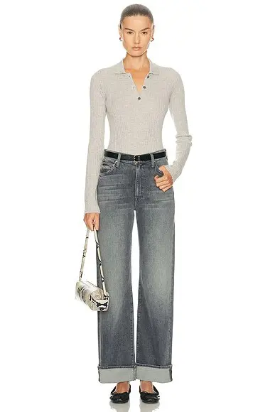 THE ELDER STATESMAN Silky Cashmere Polo Sweater