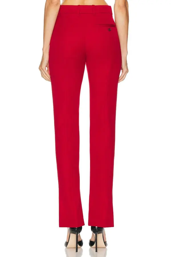 Alexander McQueen Straight Leg Trousers - Crimson