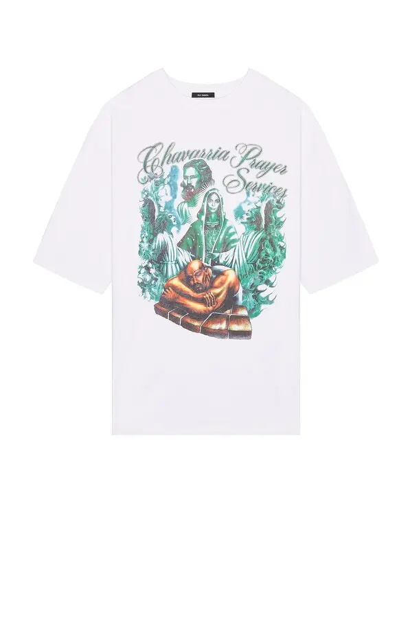WILLY CHAVARRIA Chavarria Prayer Services Northsider Tee In White - Snow White
