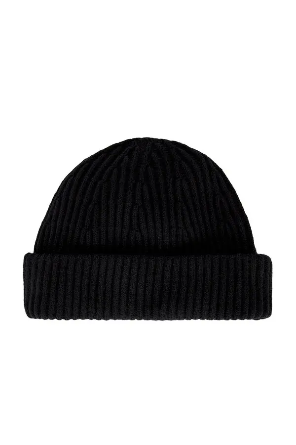 Nn07 Ribbed Beanie - Black