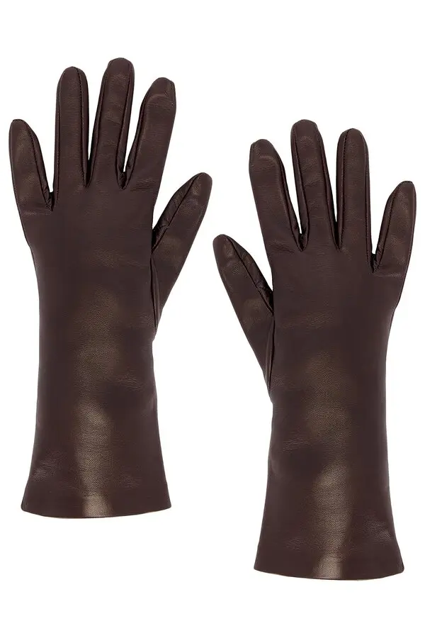 Khaite Remo Mid Gloves - Brown