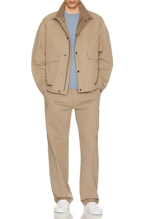 Theory Straight Chino Pant In Brown - Feather