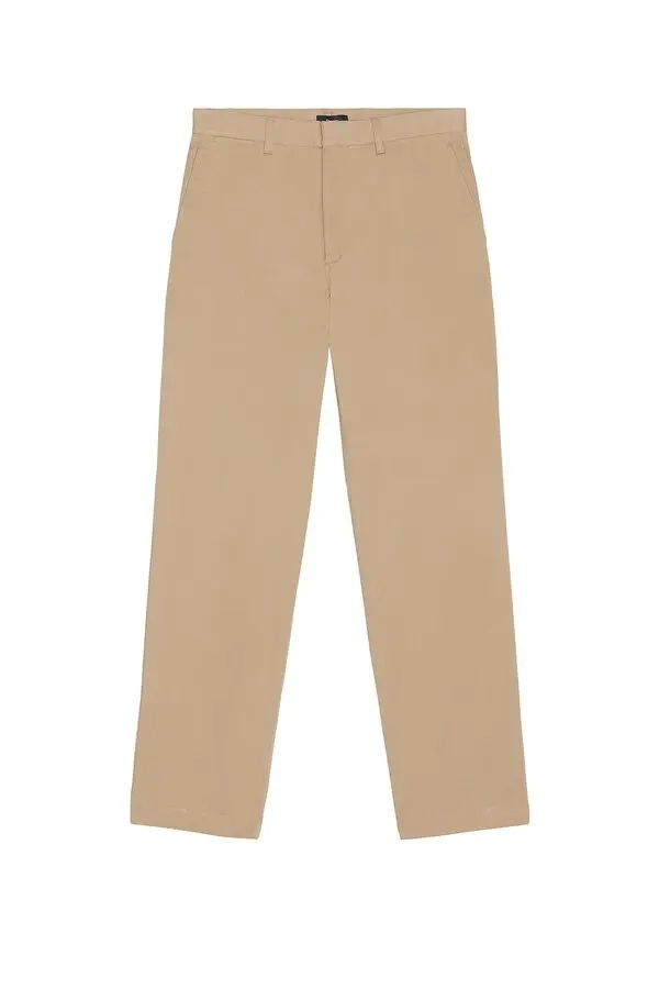 Theory Straight Chino Pant In Brown - Feather