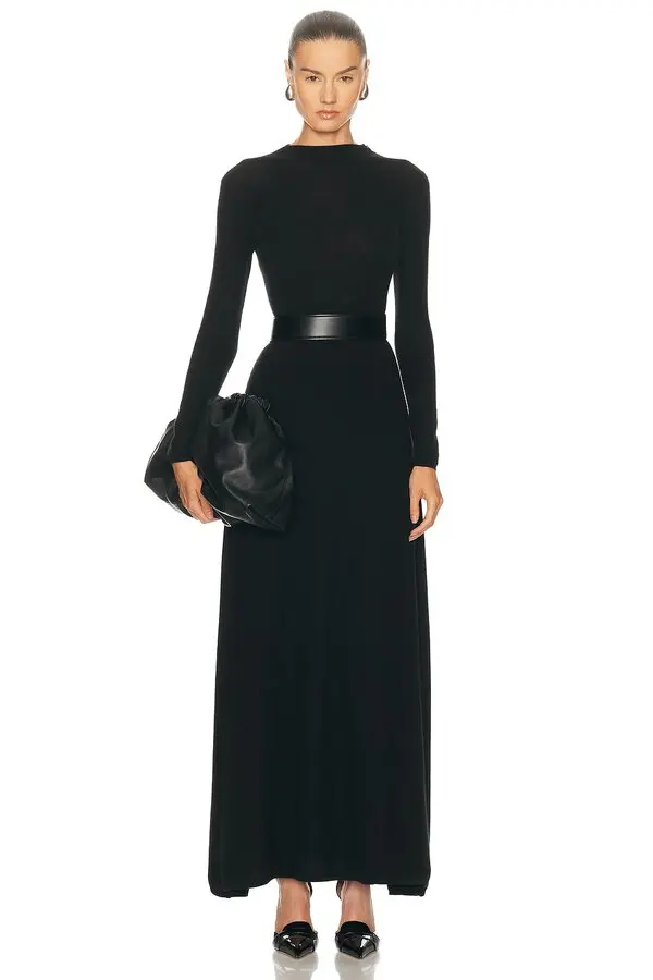 TOM FORD Crewneck Column Dress - Black