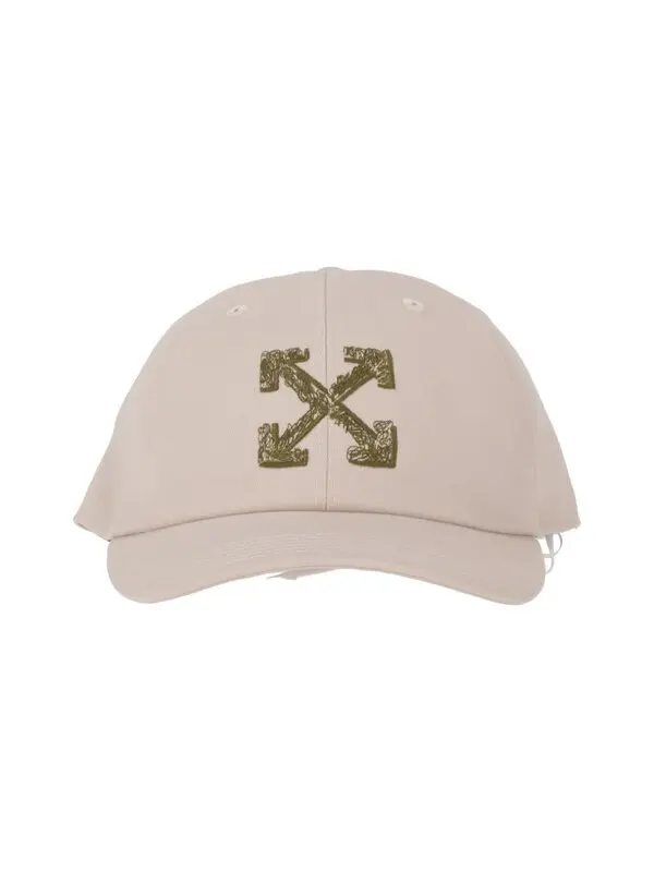 Off-White Arrow Scribble Baseball Cap - Sand - Dark Green