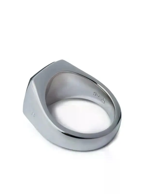 Tom Wood Sterling Larvikite Signet Ring