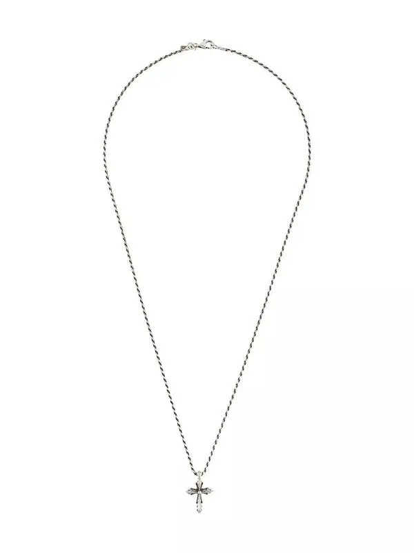 Emanuele Bicocchi Cross Pendant Necklace - Silver