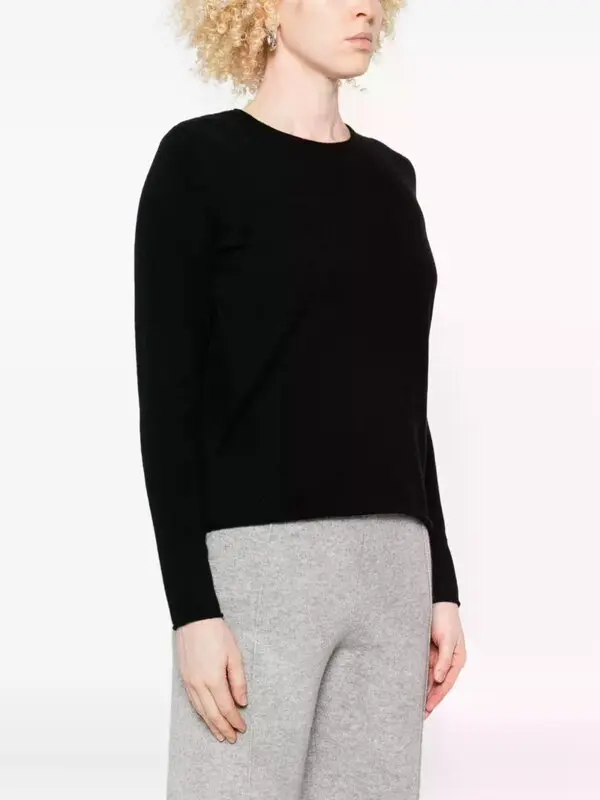GOTHA Long-sleeve Round-neck Sweater - Black