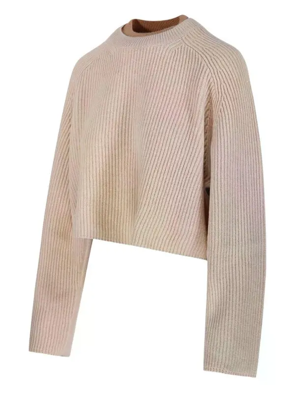 Max Mara Ribbed-knit Cropped Jumper