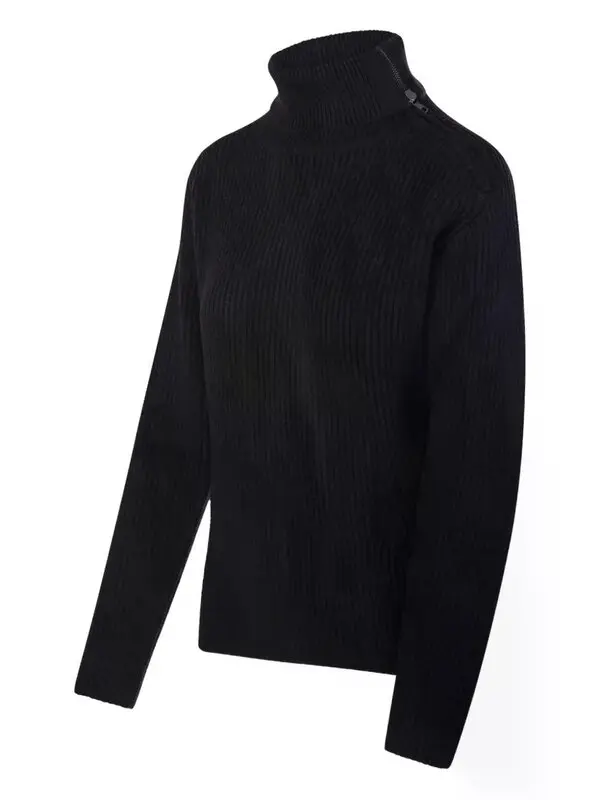 P.a.r.o.s.h Ribbed Knit Zip-fastening Turtleneck Jumper