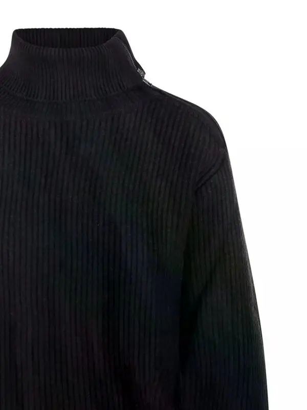 P.a.r.o.s.h Ribbed Knit Zip-fastening Turtleneck Jumper