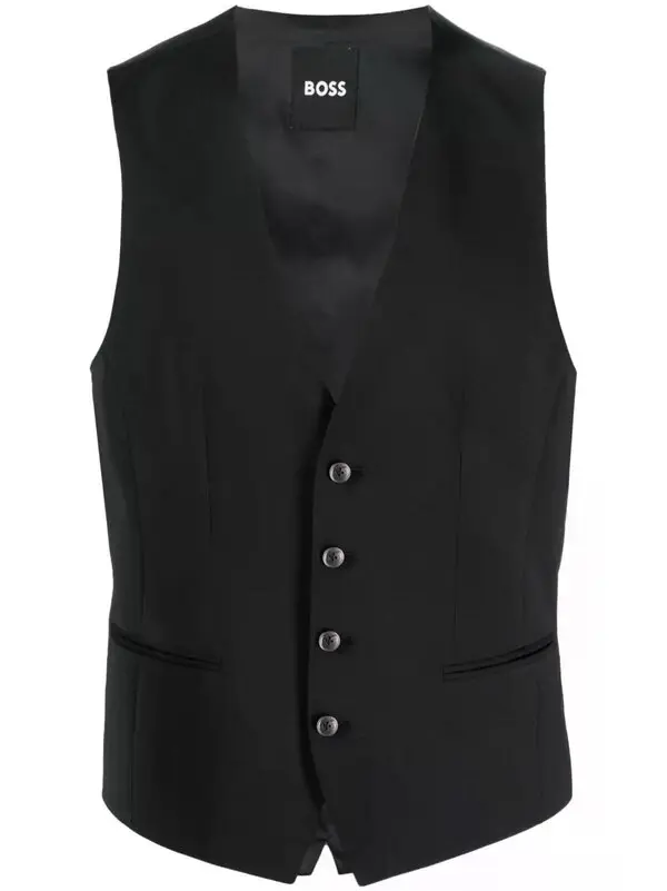 BOSS Adjustable Cotton-blend Waistcoat
