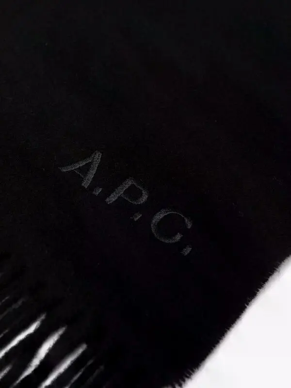 A.p.c. Logo-embroidered Wool Scarf